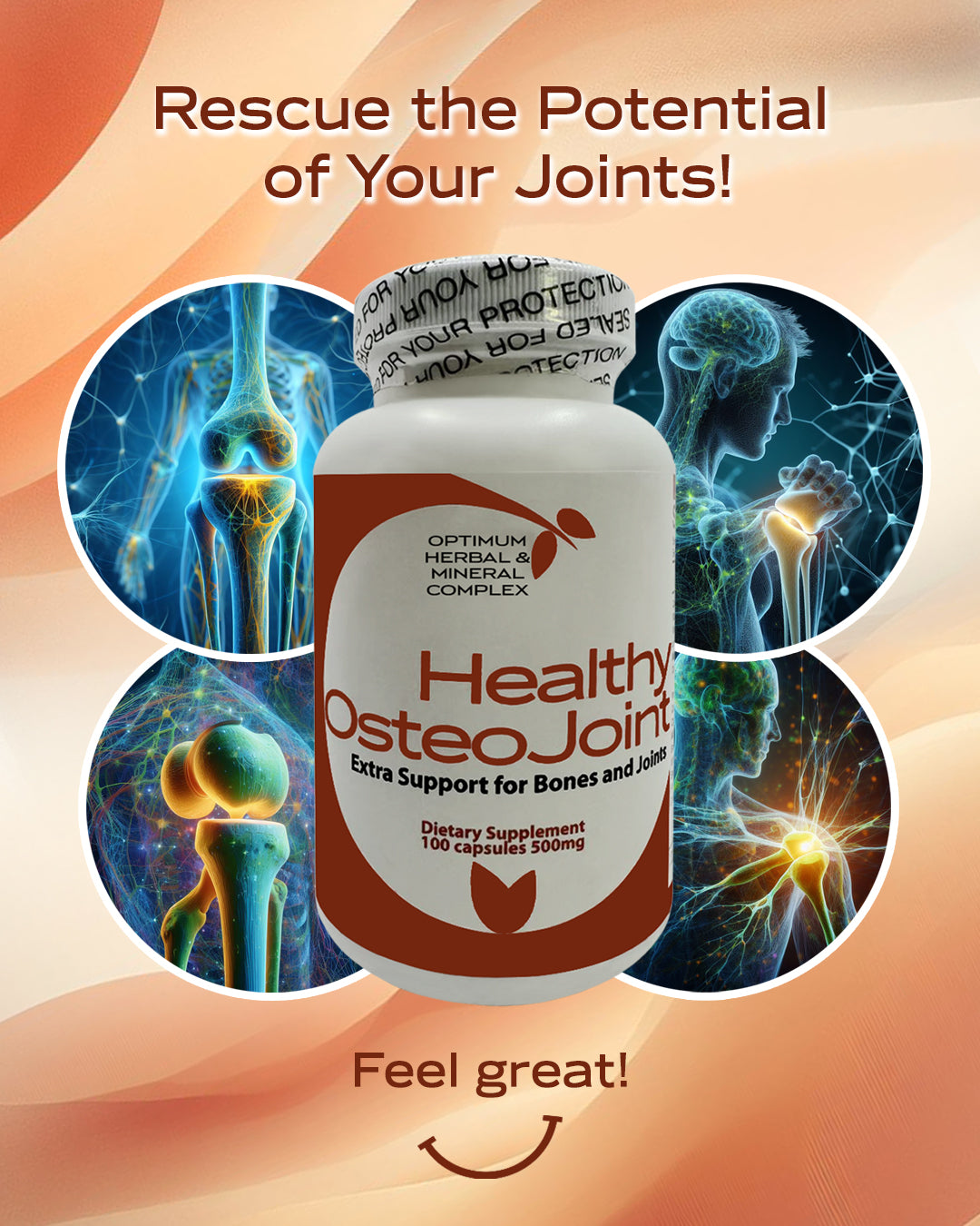 Healthy Osteo Joint 100 capsules 500mg | Total Joint and Bone Support ...